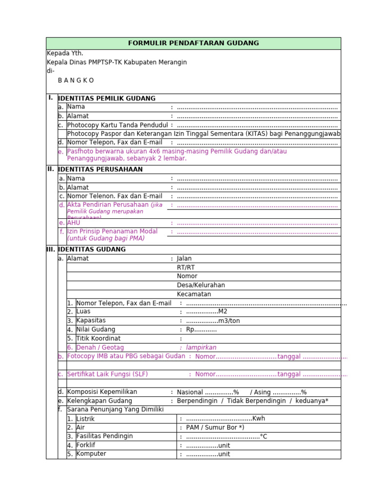 Formulir TDG OKE2924 Sesuai Permendag 90 | PDF