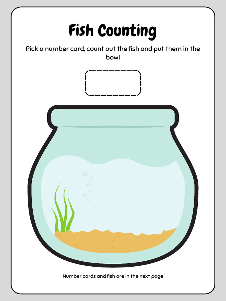 Colourful Simple Fish Counting Mathematics Activity Worksheet | PDF