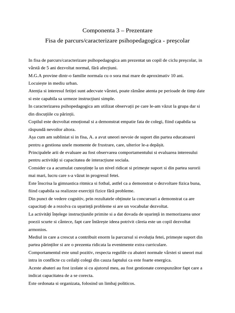 Componenta 3 Prezentare | PDF