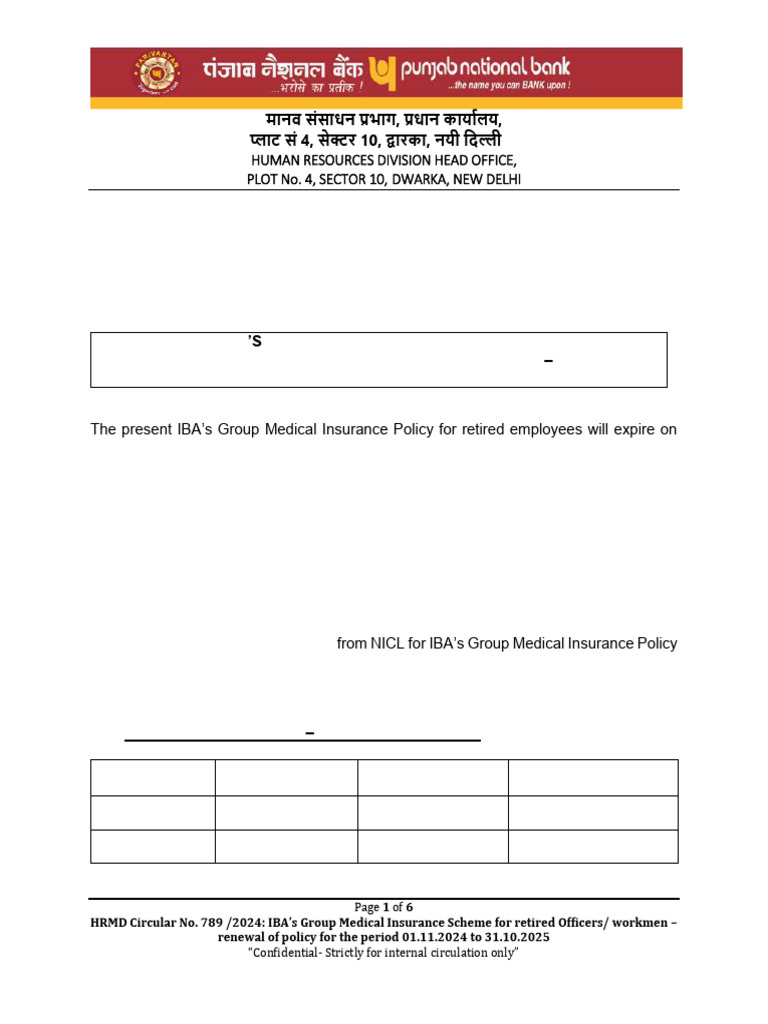 Indian Bank's Association (Iba) Group Medical Insu - 241014 - 132821 ...