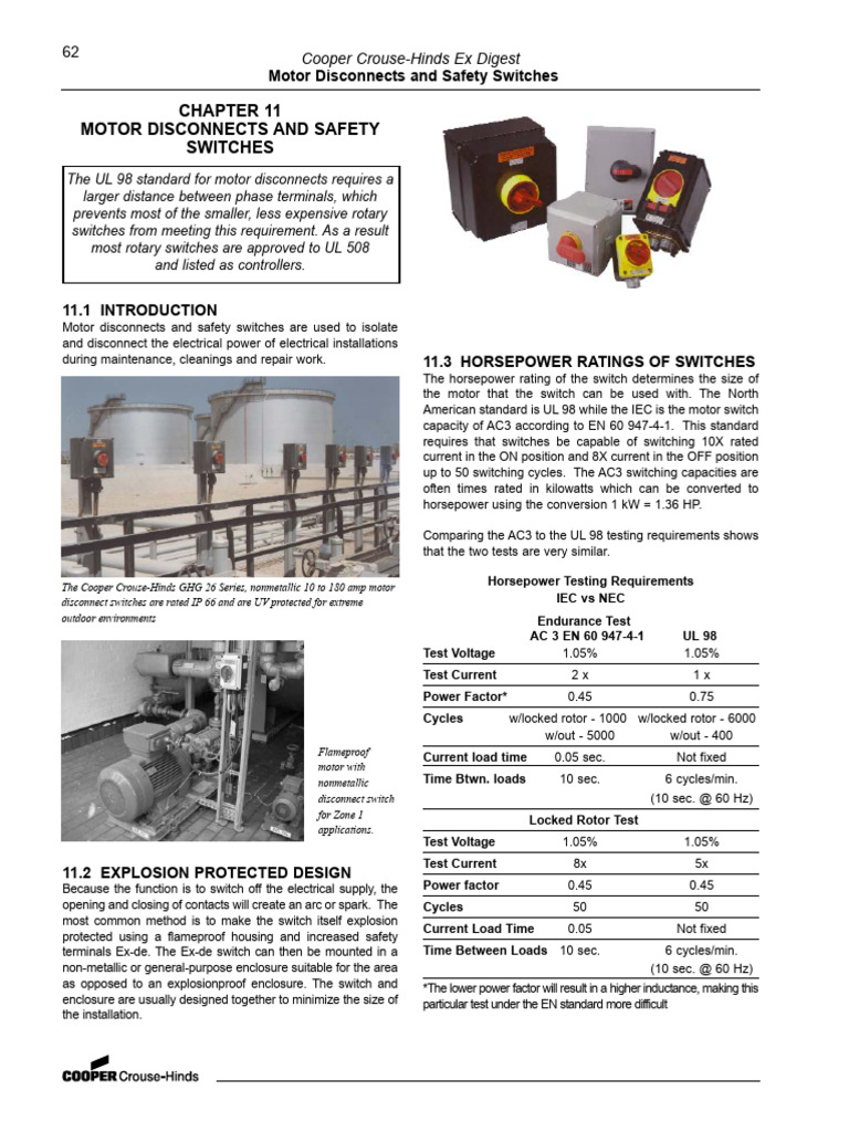 Crouse-Hinds EX Digest Chap-11 | PDF