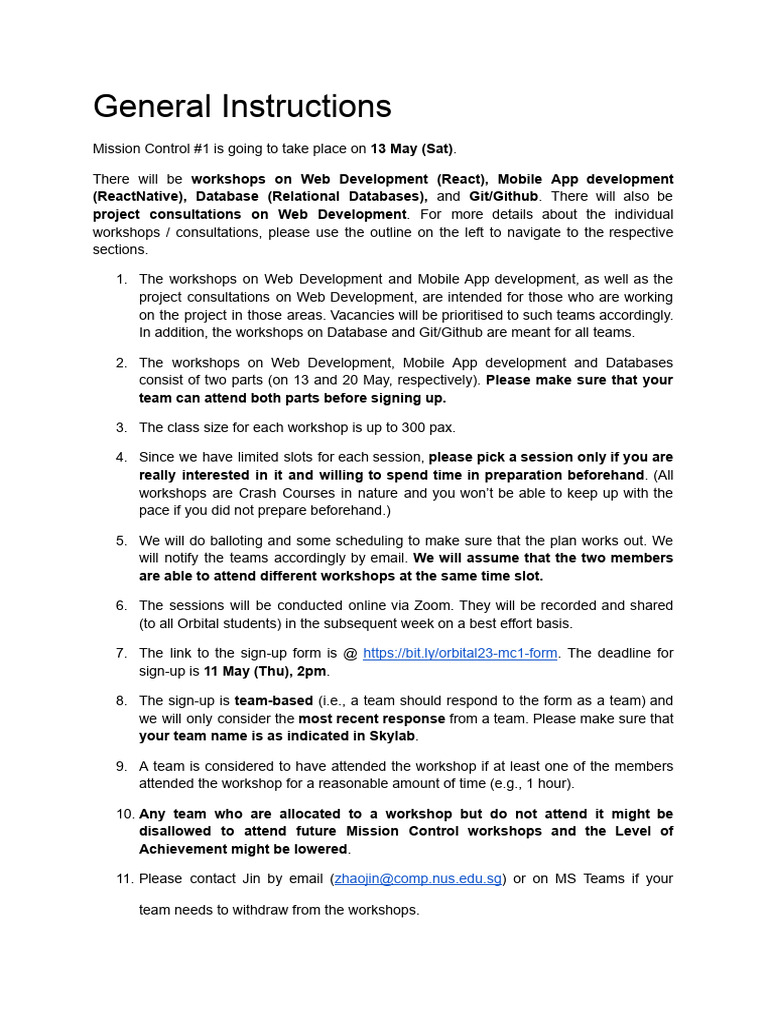 General Instructions | PDF