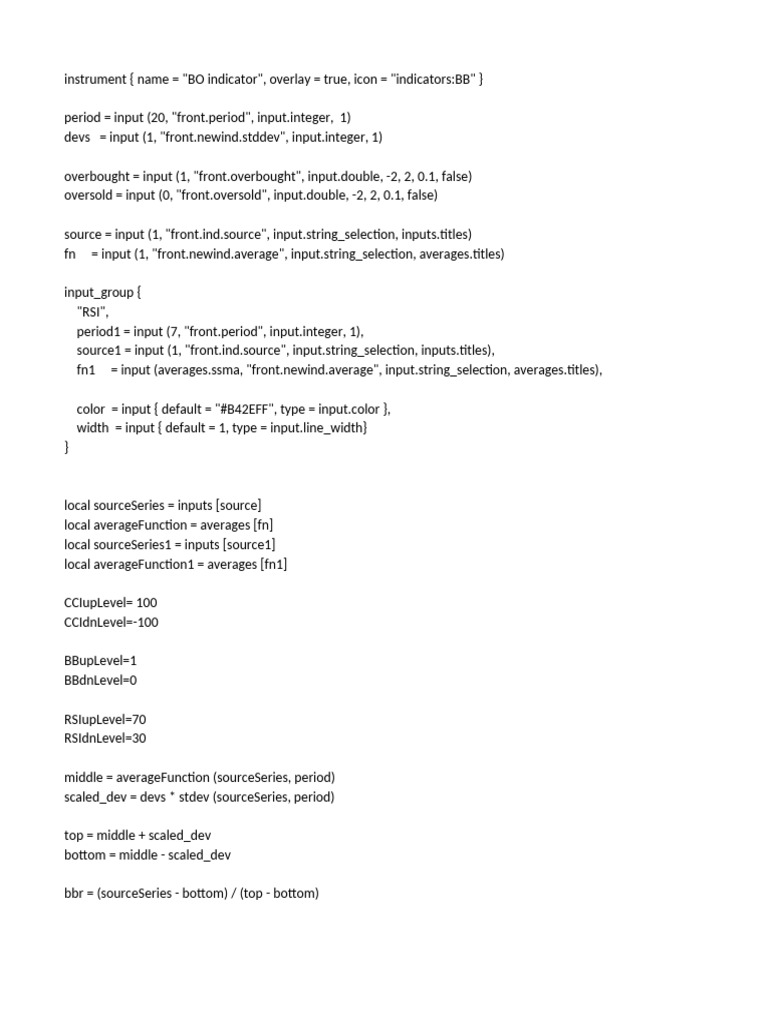 Bo Indicator | PDF