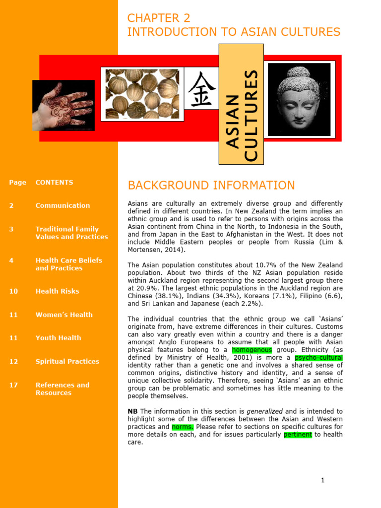 Chapter 2 Introduction To Asian Cultures | PDF