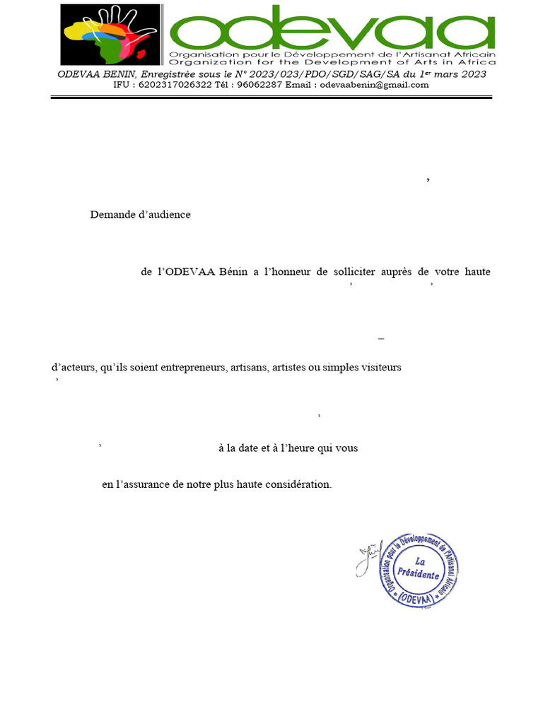 Demande D'audience ADPME | PDF