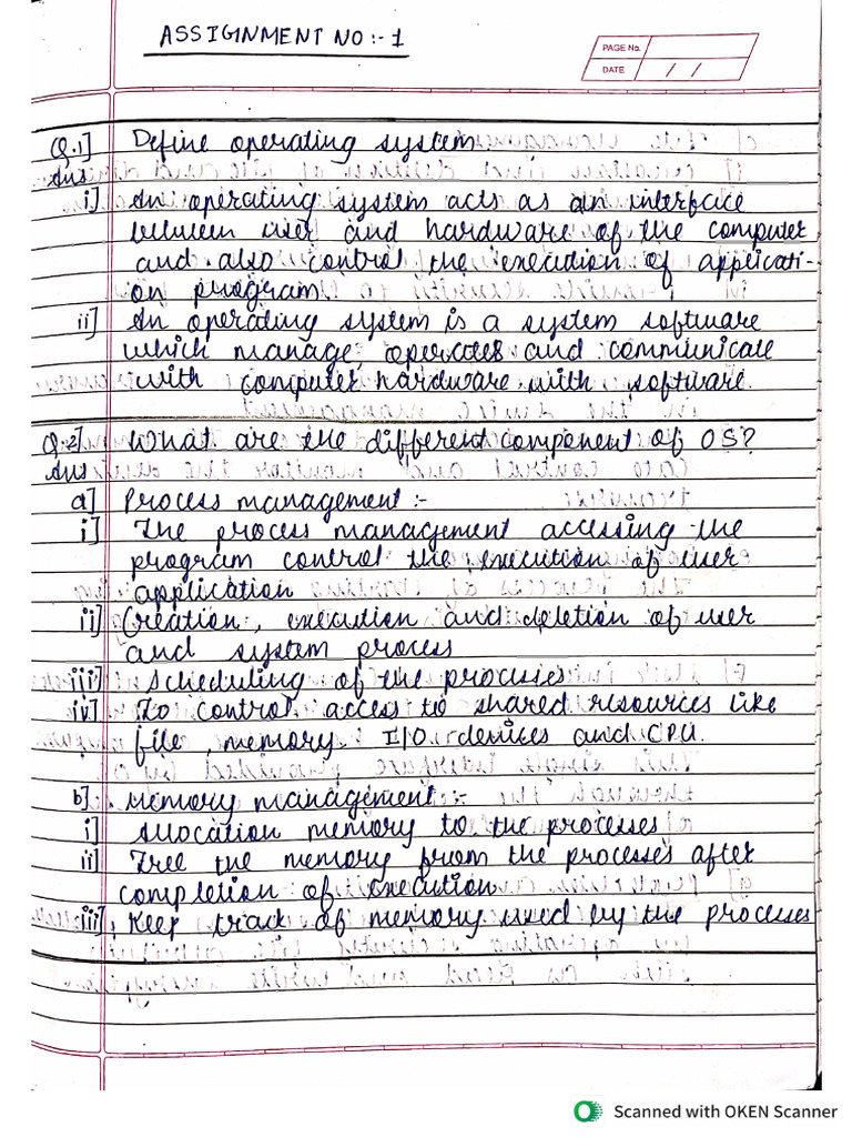 OSY Assignment 1&2 | PDF