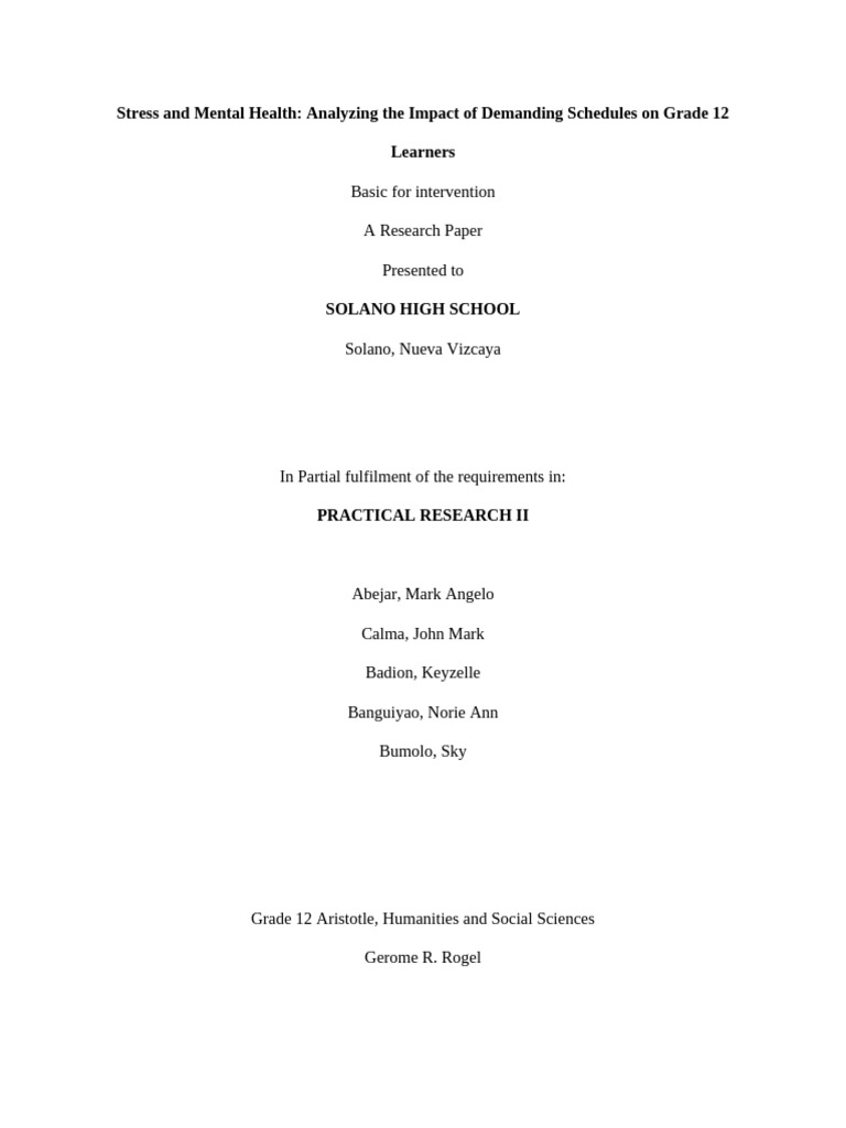 Chapter 1 Pr2 | PDF | Stress (Biology) | Wellness