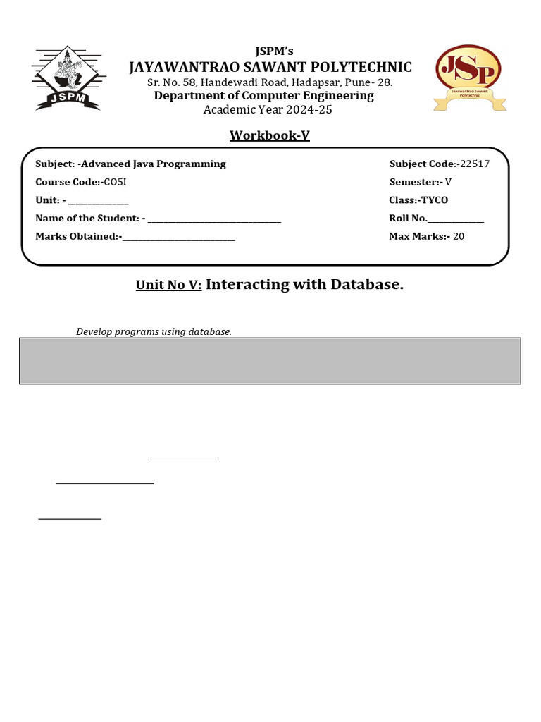 Workbook 5 | PDF