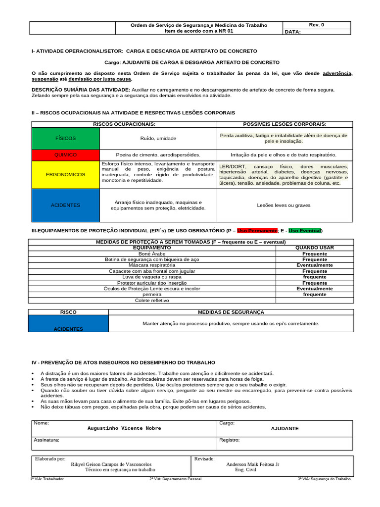 O.S - Ajudante - Wubgleston | PDF