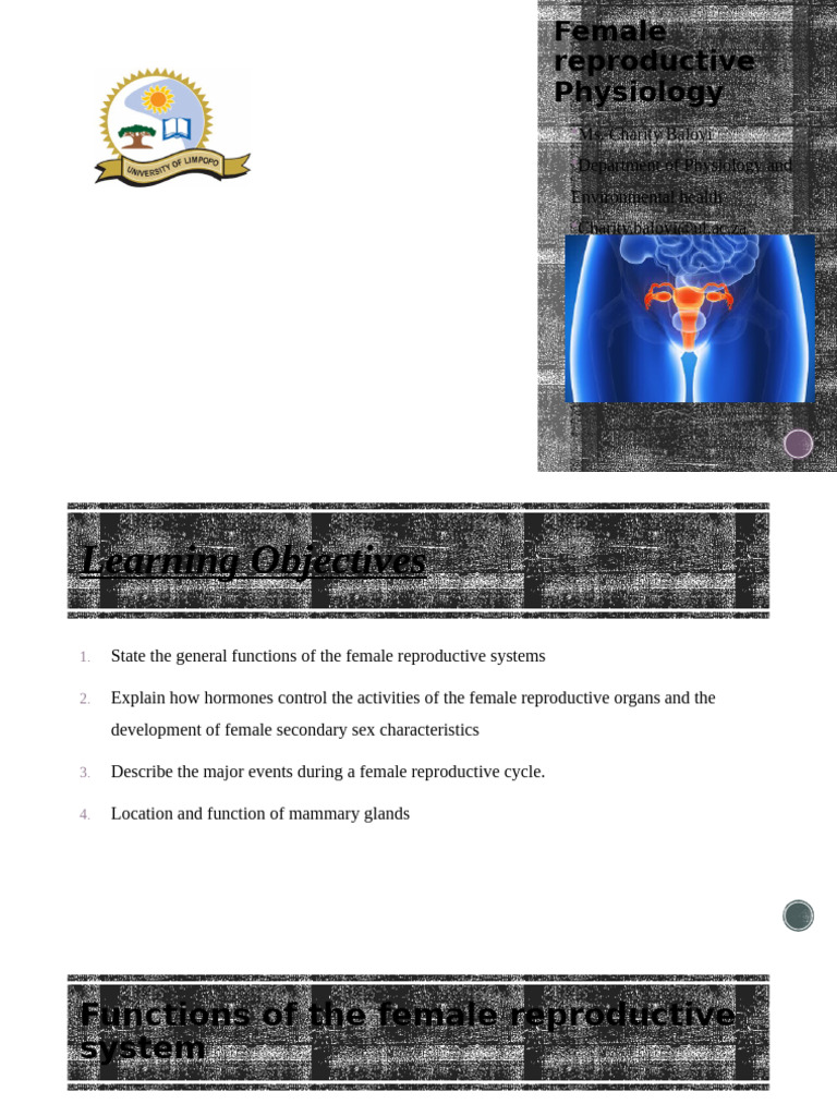 Female Reproductive Physiology | PDF