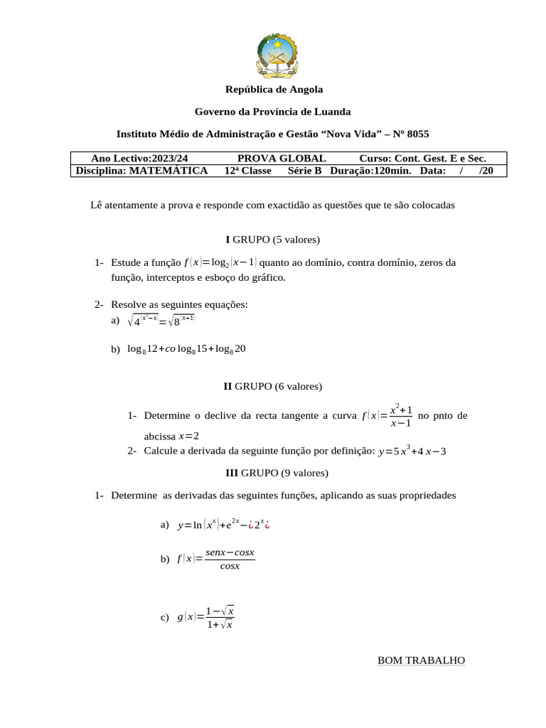 Exame Mat.2024 | PDF