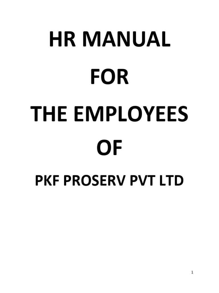 6.2 - PKF HR Manual | PDF