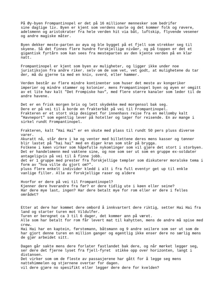 Eldritch Boat Trip Norsk | PDF