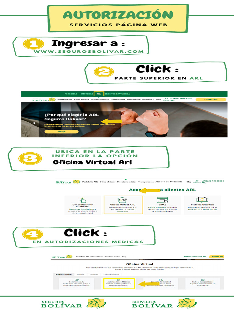 Instructivo Autorizaciones ARL Pag Web | PDF