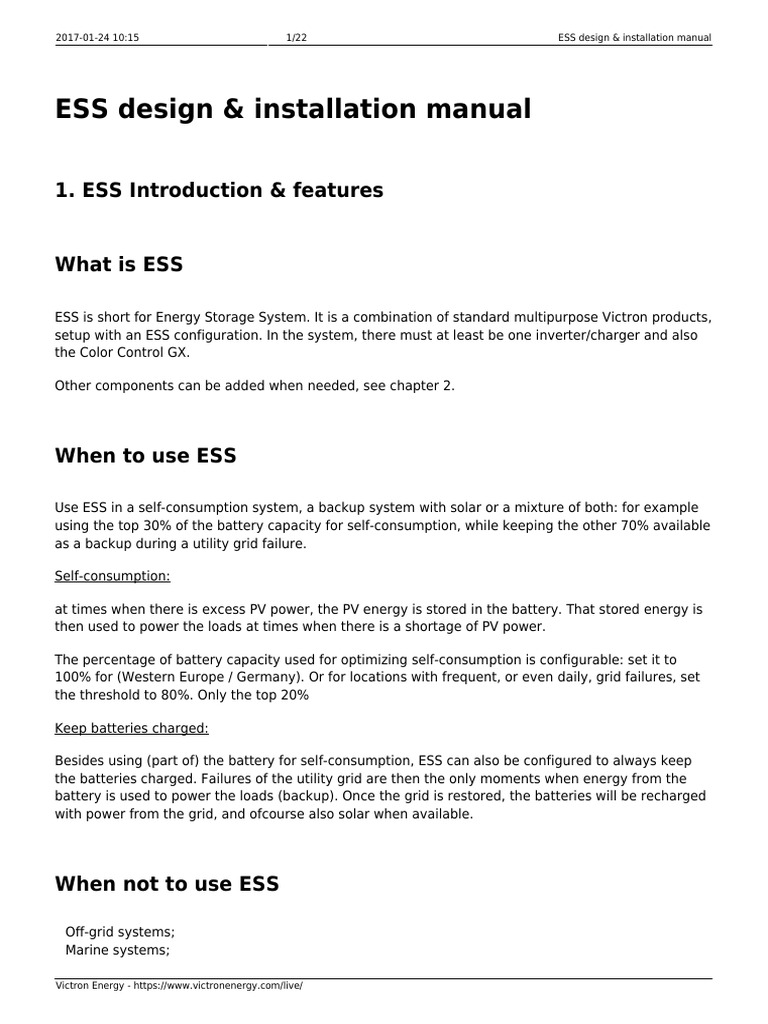 Ess Design Installation Manual | PDF