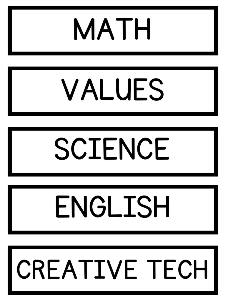 Minimalist Black Notebook Label Template | PDF