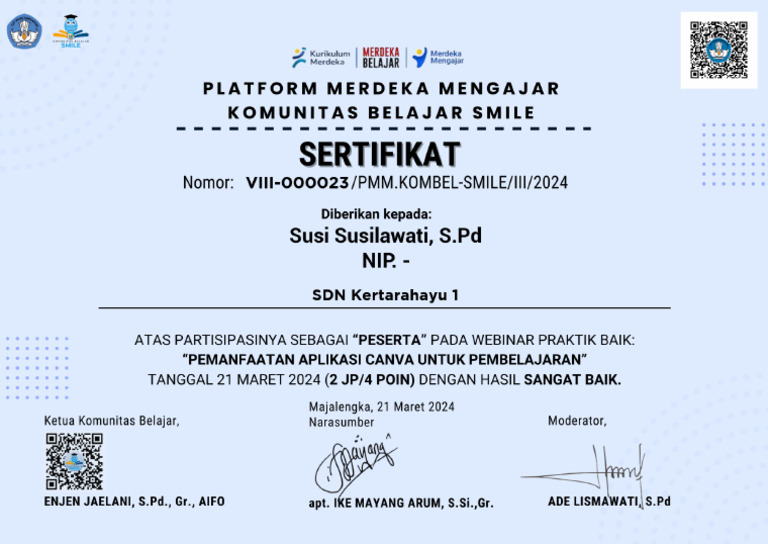 Certificate - 21 Aret | PDF