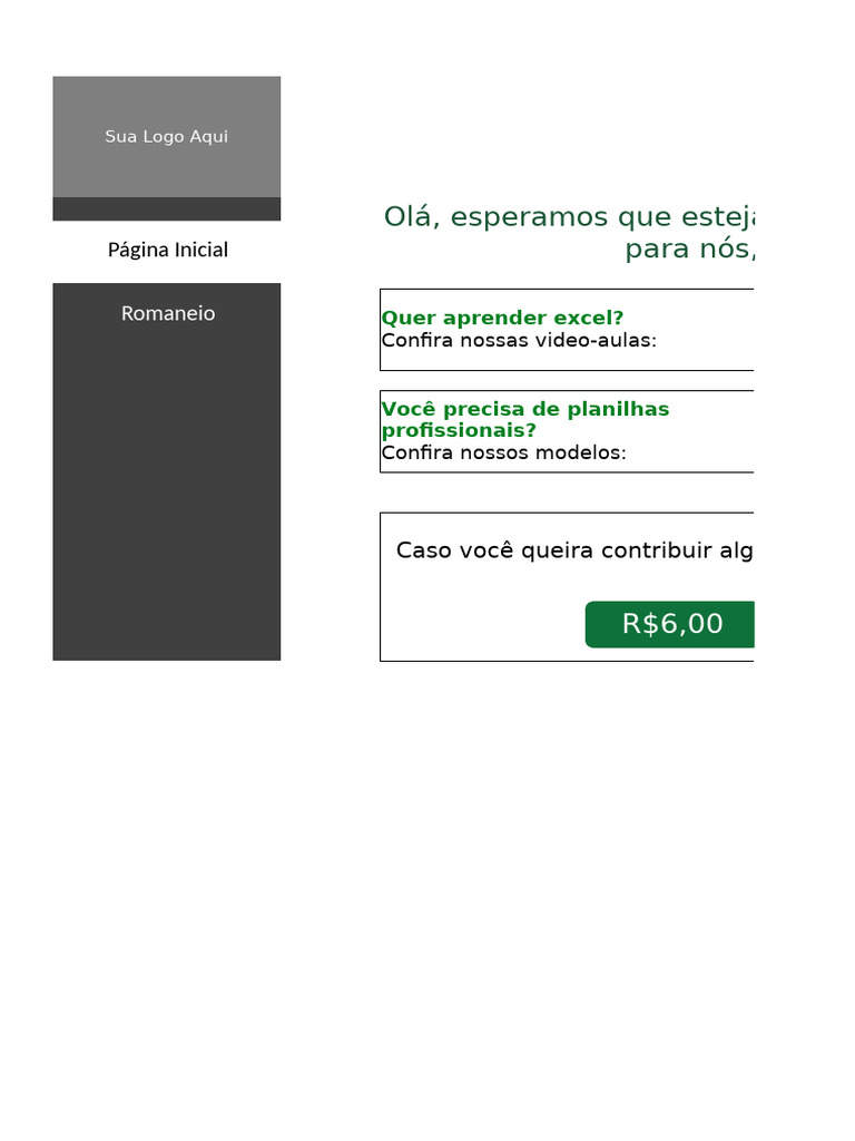 Planilha Formulário de Romaneio | PDF