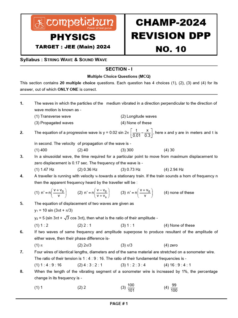 DPP-10 - String Wave - Sound Wave | PDF