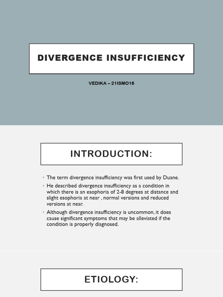 Divergence Insufficiency | PDF
