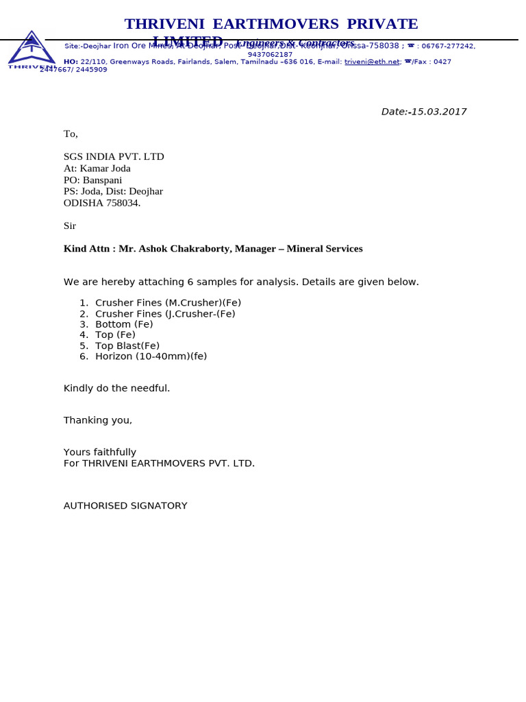 SGS Letter 15.03.2017 | PDF