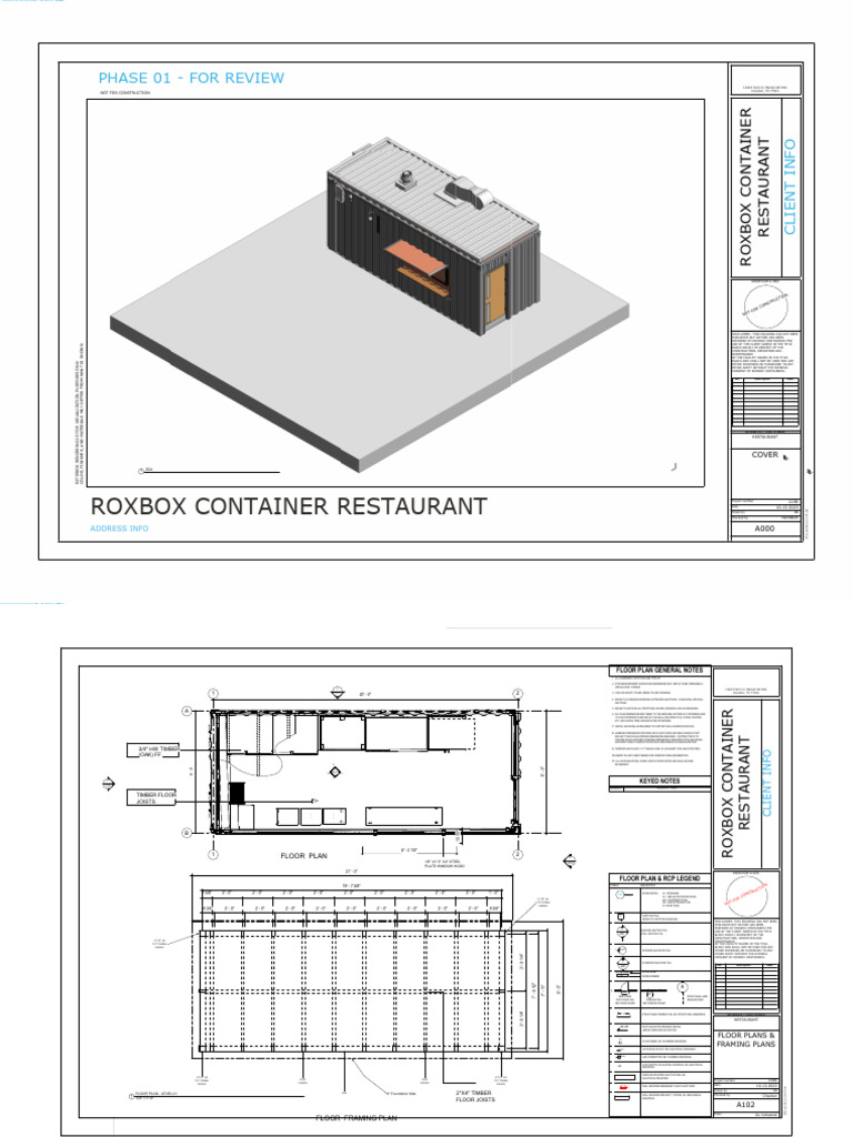 Container Restaurant Plans | PDF | Wall | Door