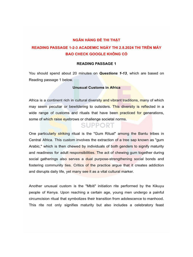 IELTS Real Test | PDF