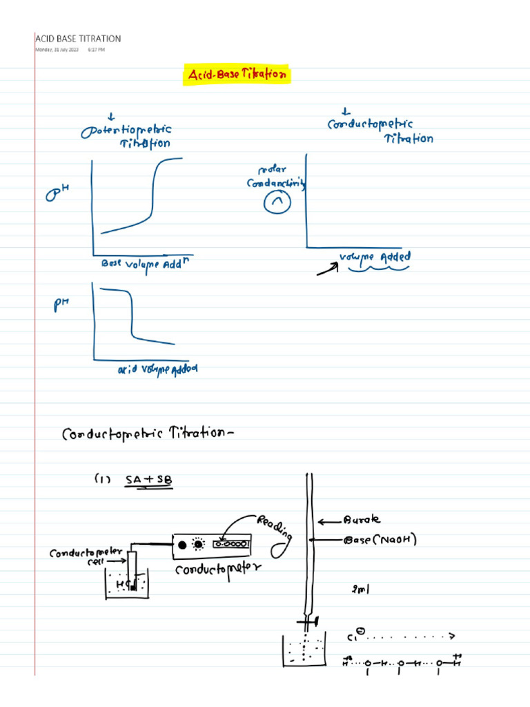 Acid Base Titration | PDF