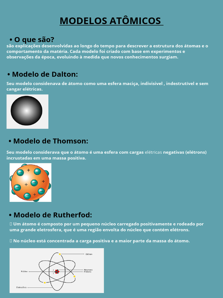 Modelos Atômicos PDF | PDF
