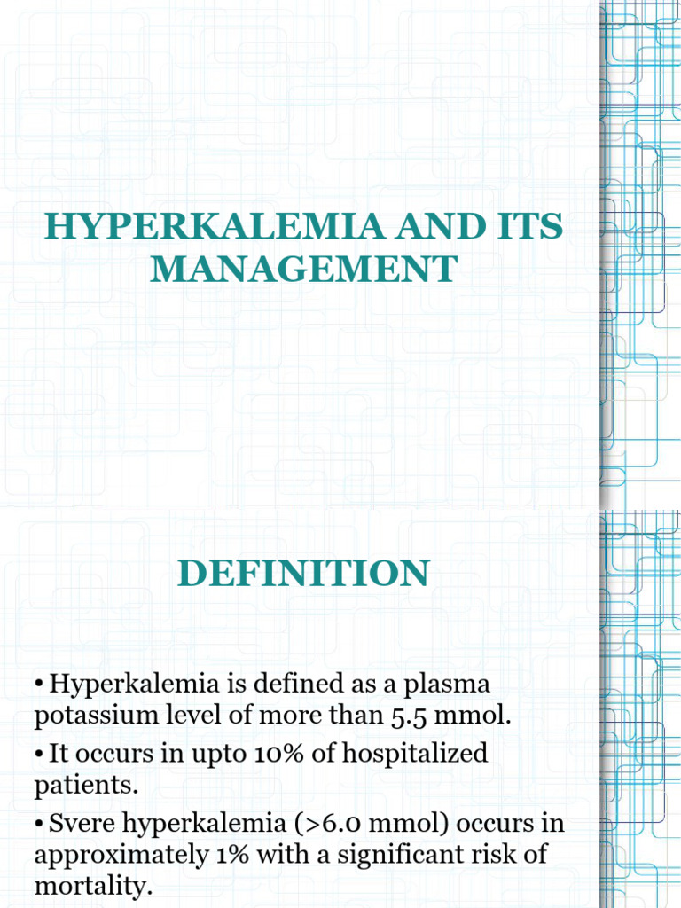 Hyperkalemia | PDF