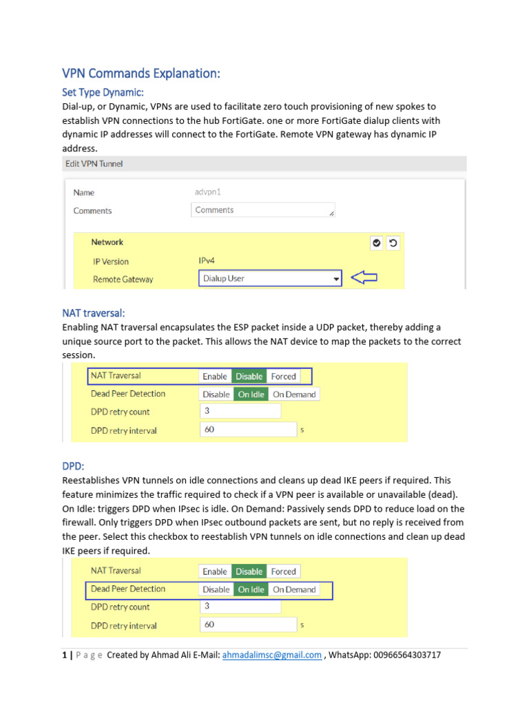 53-VPN Commands Explanation | PDF | Security | Computer Security
