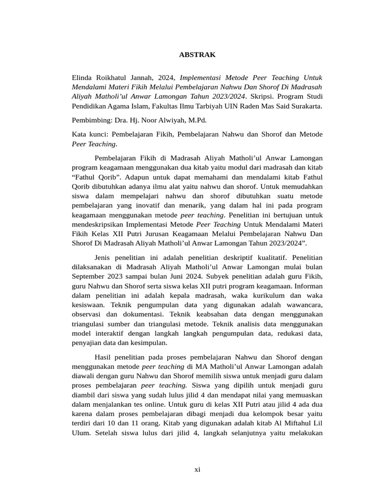 Contoh Abstrak 500 Kata | PDF