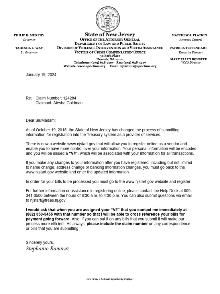 NJStart Letter | PDF
