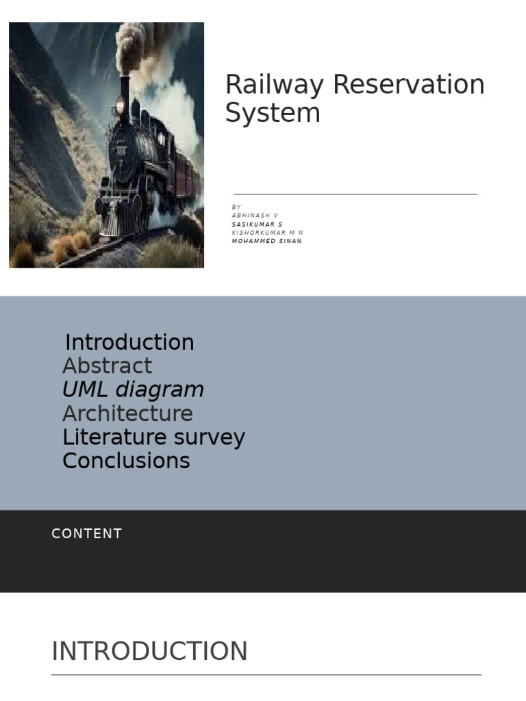 Railway Reservation System | PDF