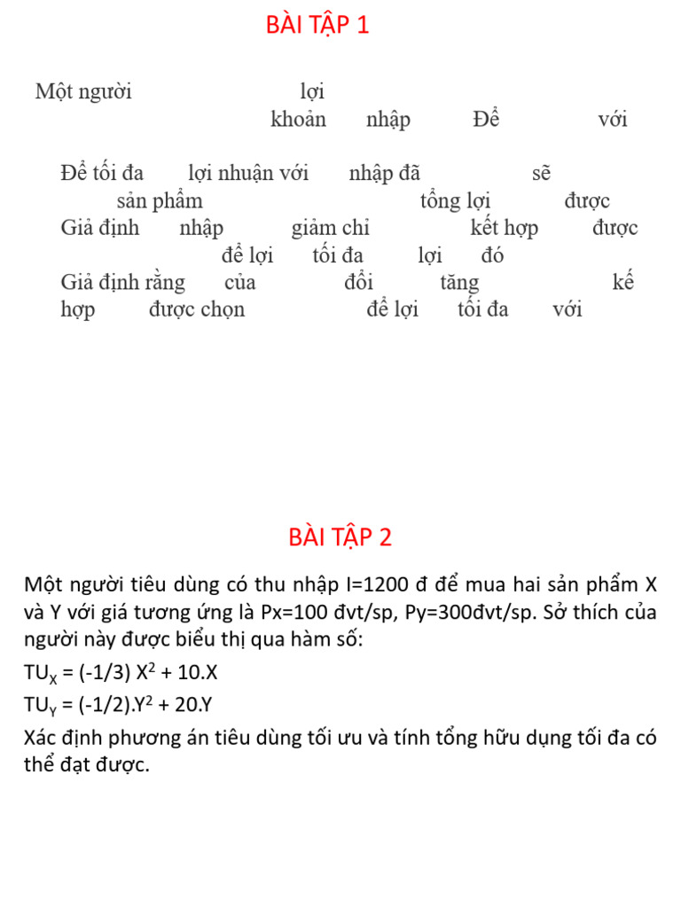 BÀI TẬP VI MÔ-c3 - sv | PDF