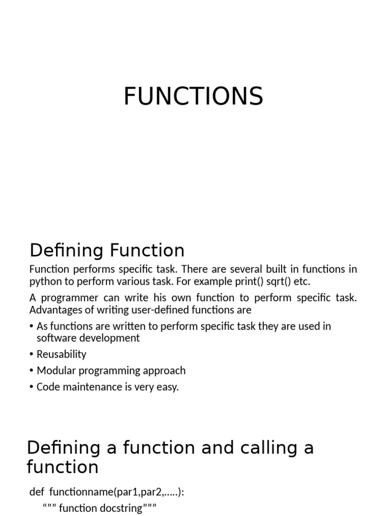 Functions | PDF