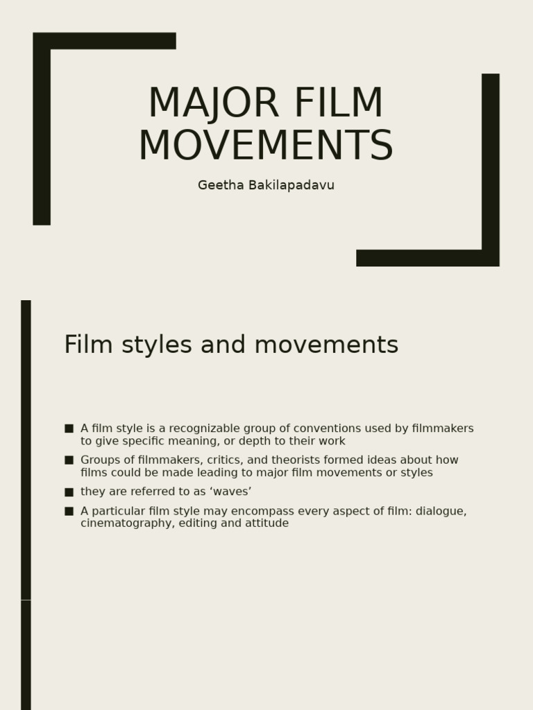 Major Film Movements - I | PDF
