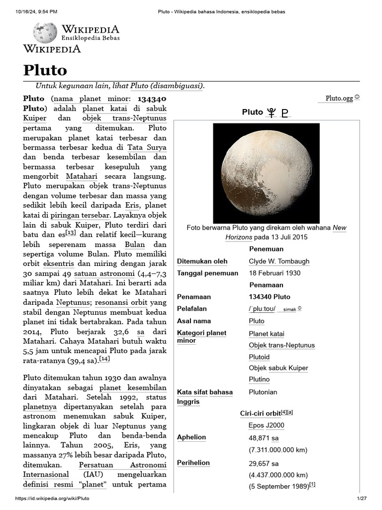 Pluto | PDF