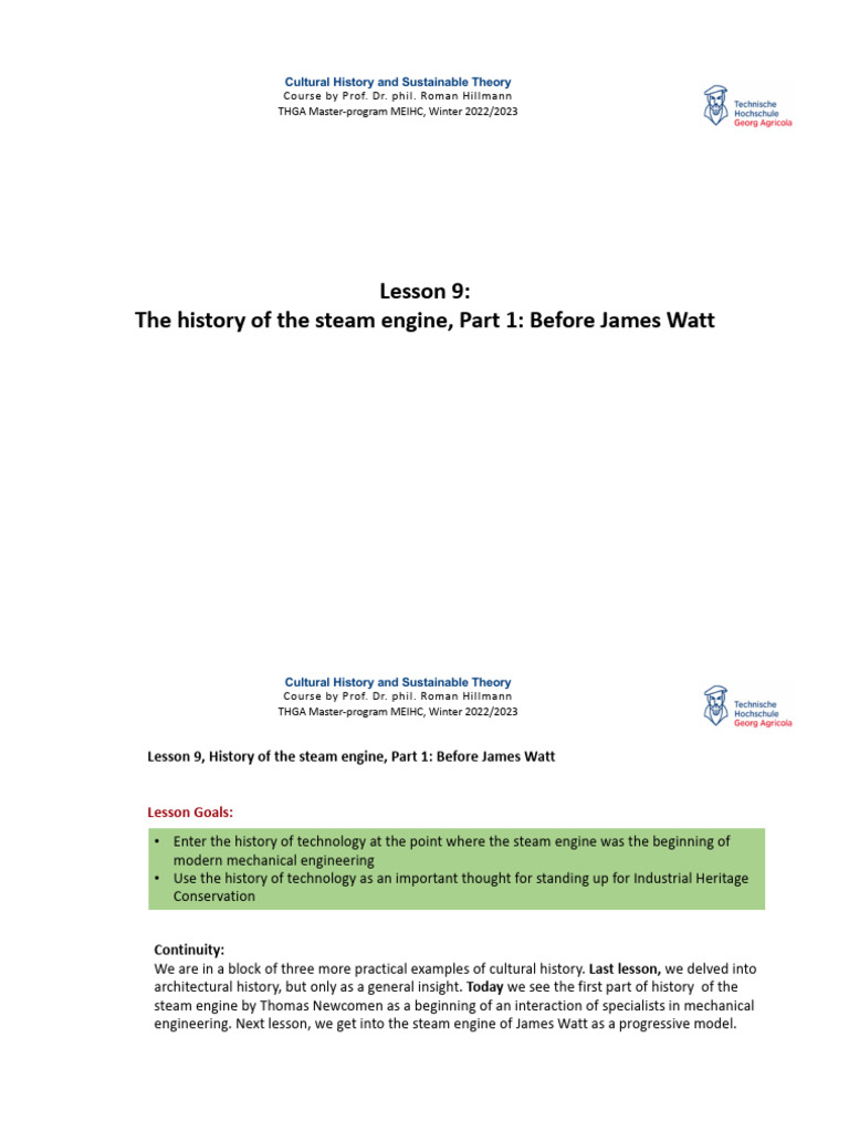 The Steam Engine Before James Watt | PDF | Steam Engine | Engines