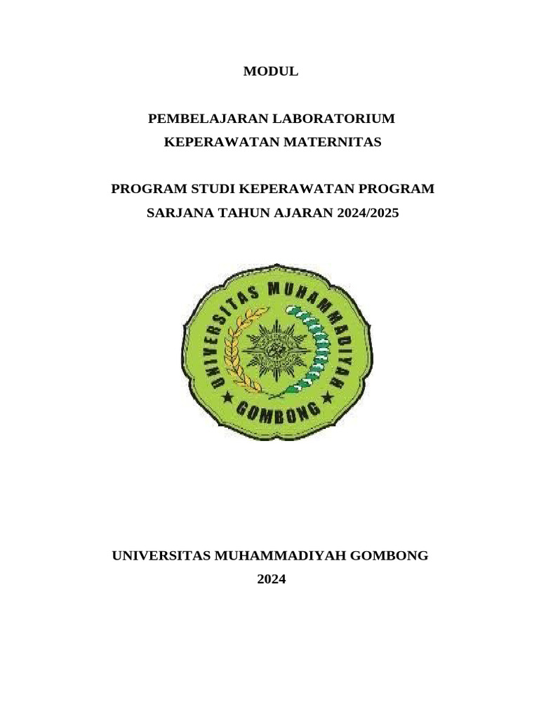 MODUL Keperawatan Maternitas 2024 Sem 3 | PDF