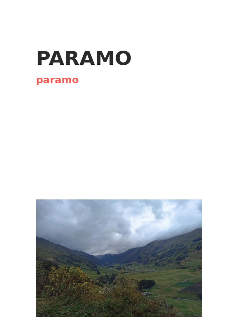 Paramo | PDF
