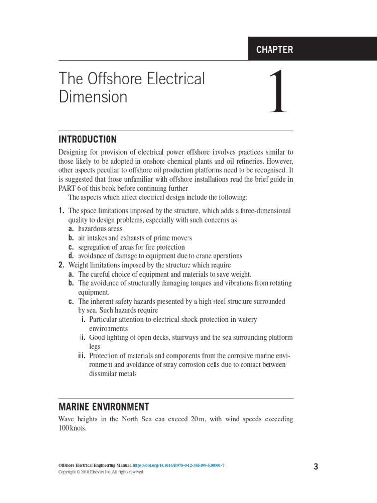 Offshore Electrical Dimension | PDF