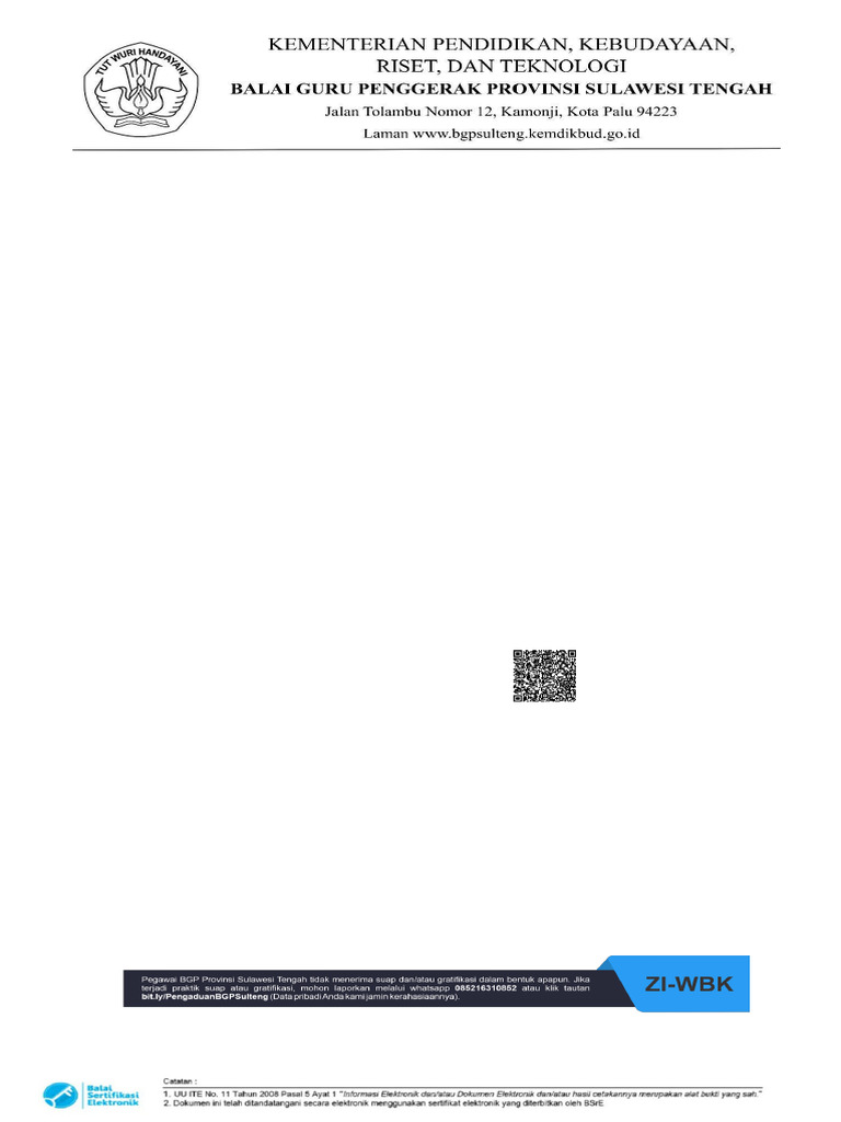 Pemberitahuan Lokakarya 4 PGP Angkatan 11 | PDF