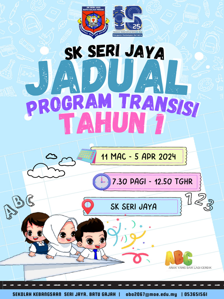 Jadual Program Transisi SKSJ 2024 | PDF
