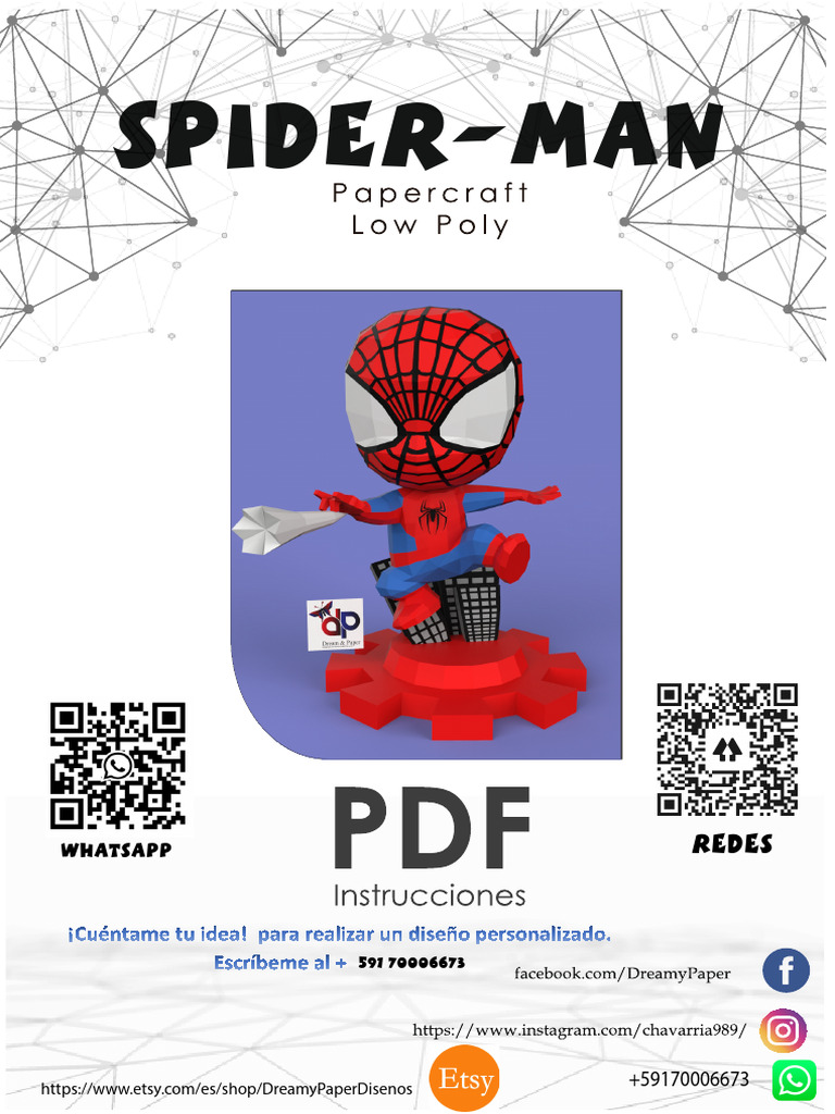 Spiderman Chibi Edificio Guia | PDF