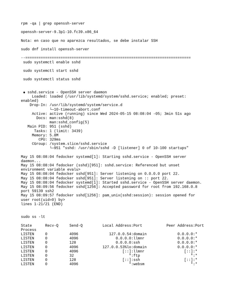 Manual Instalacion SSH | PDF