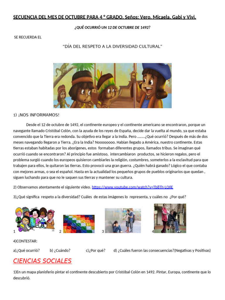 Secuencia Del Mes de Octubre para 4 | PDF