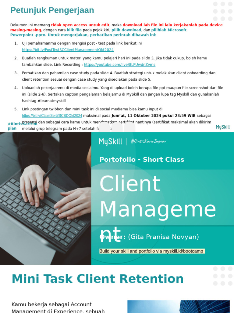 Mini Task SC BD - Client Management | PDF