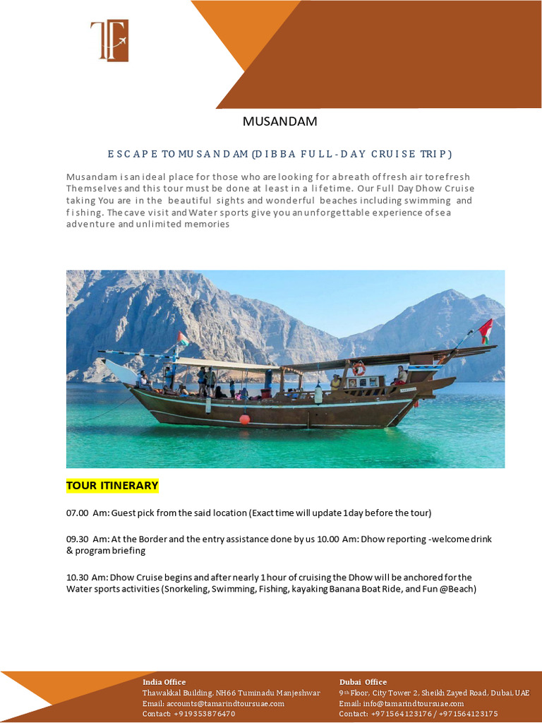 Musadam Day Trip | PDF