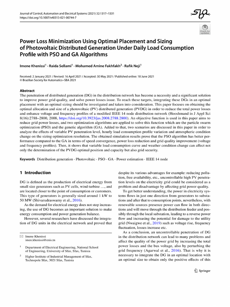 Power Loss Minimization Using Optimal P.. | PDF